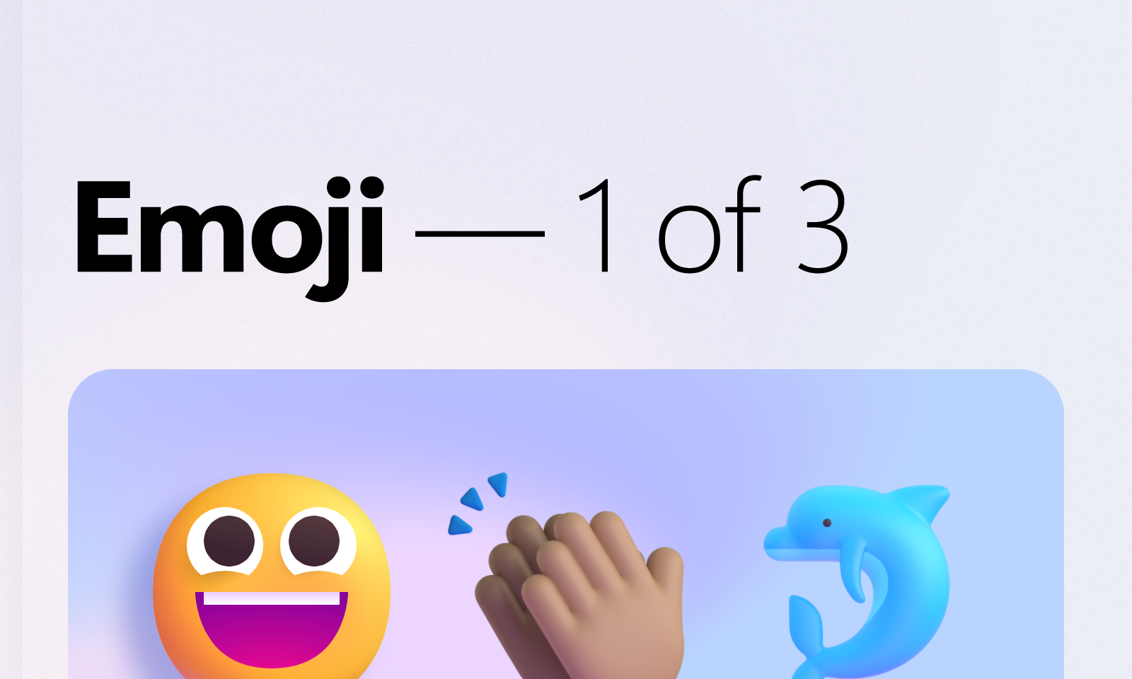 微软3D Emoji表情Fluent Emoji - Pixso设计素材