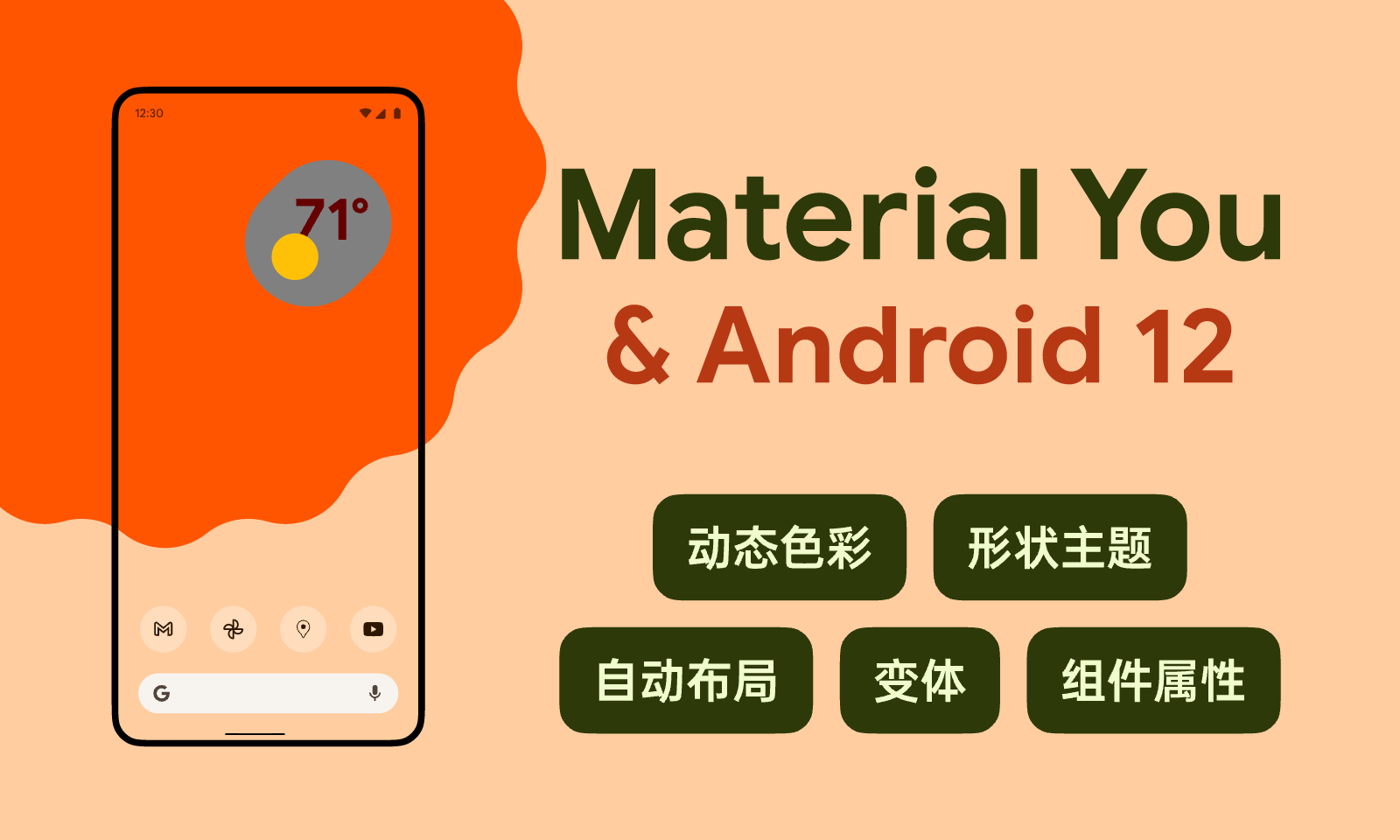 Android 12 & Material You 设计语言 - UI设计素材 - Pixso设计素材