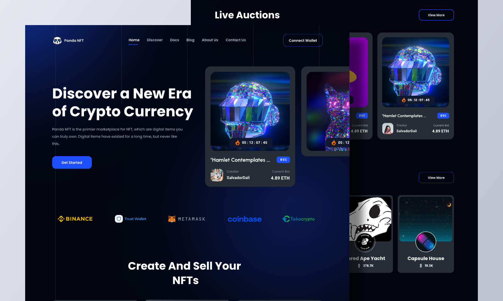 Panda NFT界面设计 - 免费UI设计素材 - Pixso设计素材